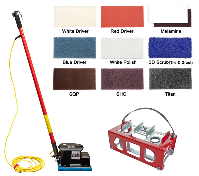 Square Scrub Doodle Scrub Deluxe, 9" Orbital Floor Machine, Corded, 3 ...